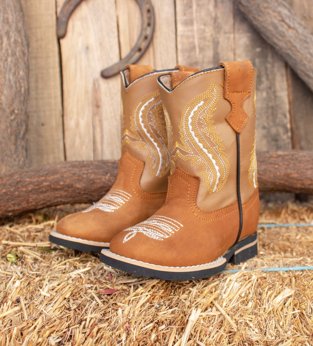 BABY TODDLER KIDS Youth Unisex Square Toe Leather Cowboy Boots - Etsy