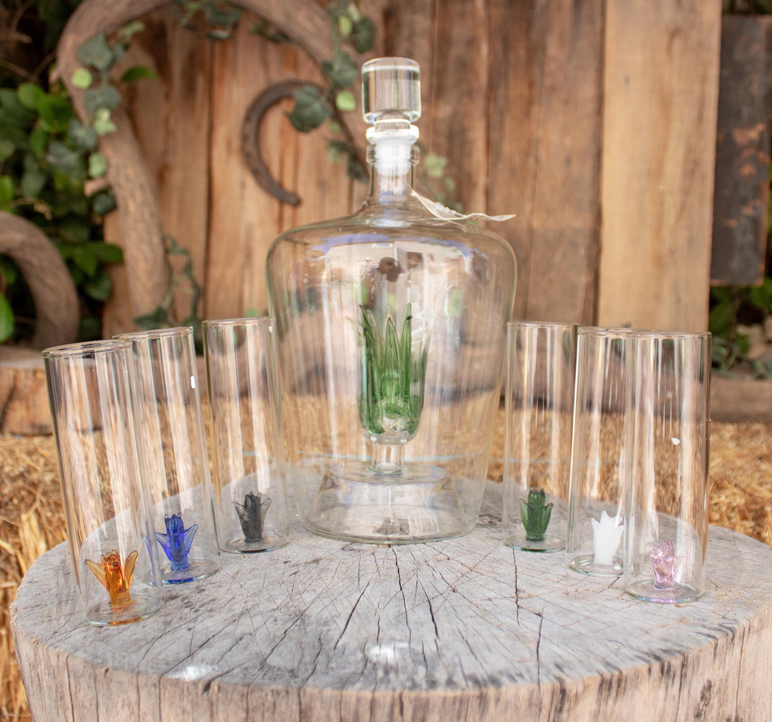 Mexican TEQUILA Mezcal Glass SHOT Agave 7 Piece SET - Etsy
