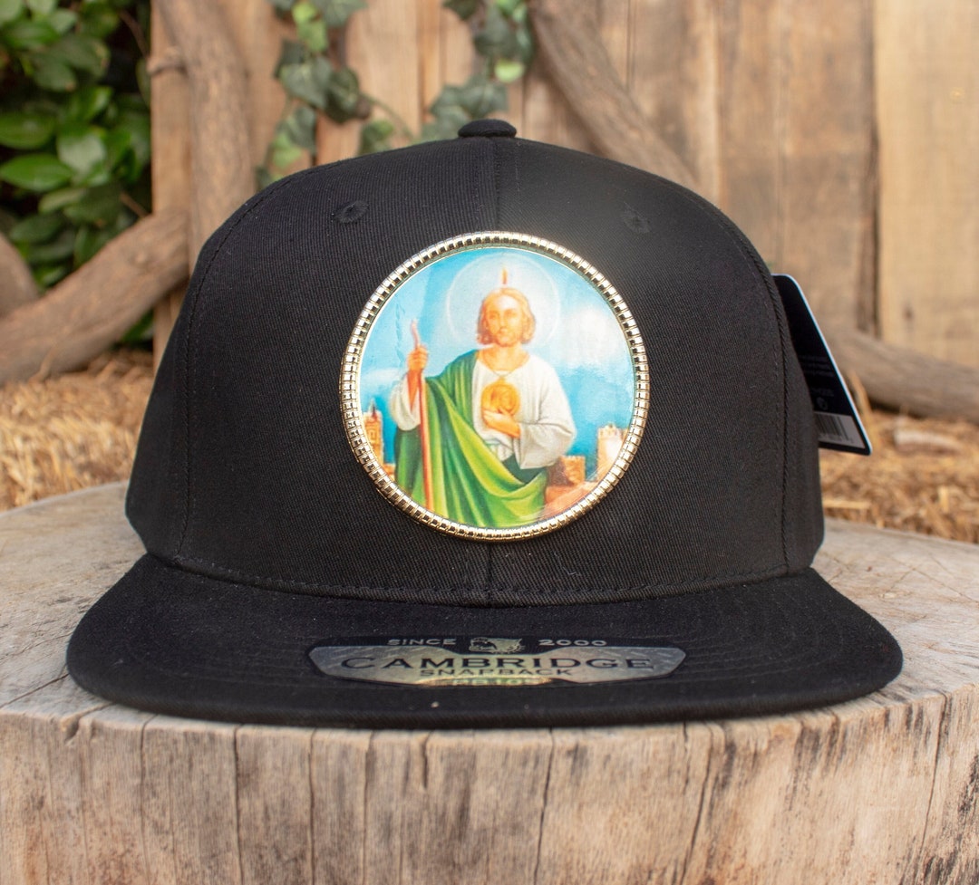 SAN JUDAS St Jude Metal Plaque Patch SNAPBACK Adjustable Hat Trucker ...