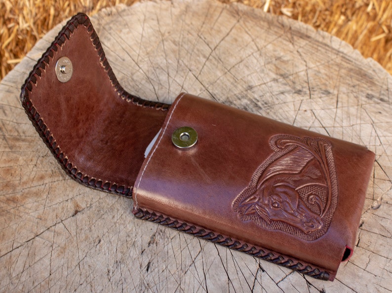 LEATHER HORSE Caballo STAMPED Western Cowboy Rodeo Cell Phone - Etsy