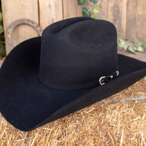 Black Felt 100X Western La Sierra COWBOY TEXANA HAT Tejana Unisex - Etsy