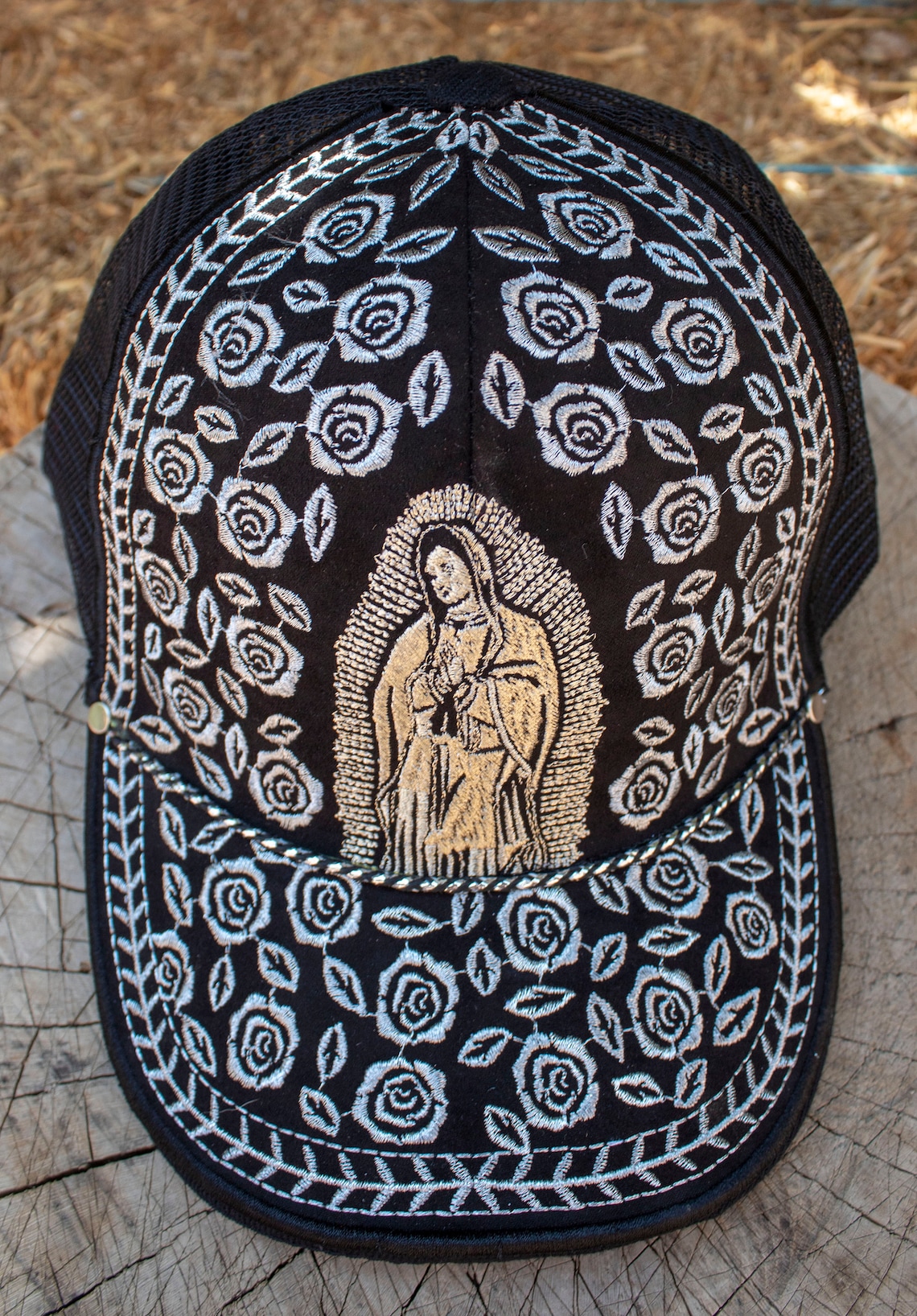 EMBROIDERED VIRGIN MARY Hat Adjustable Trucker Cap Virgen De - Etsy