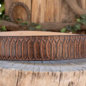 Mens SNAKE Python Faux Print LEATHER WESTERN Buckle Cowboy Belt Vibora ...