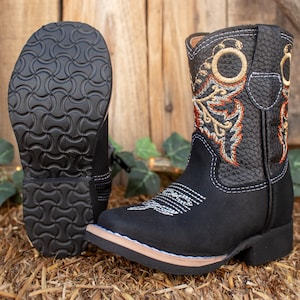 BABY TODDLER KIDS Youth Unisex Square Toe Leather Cowboy Boots - Etsy