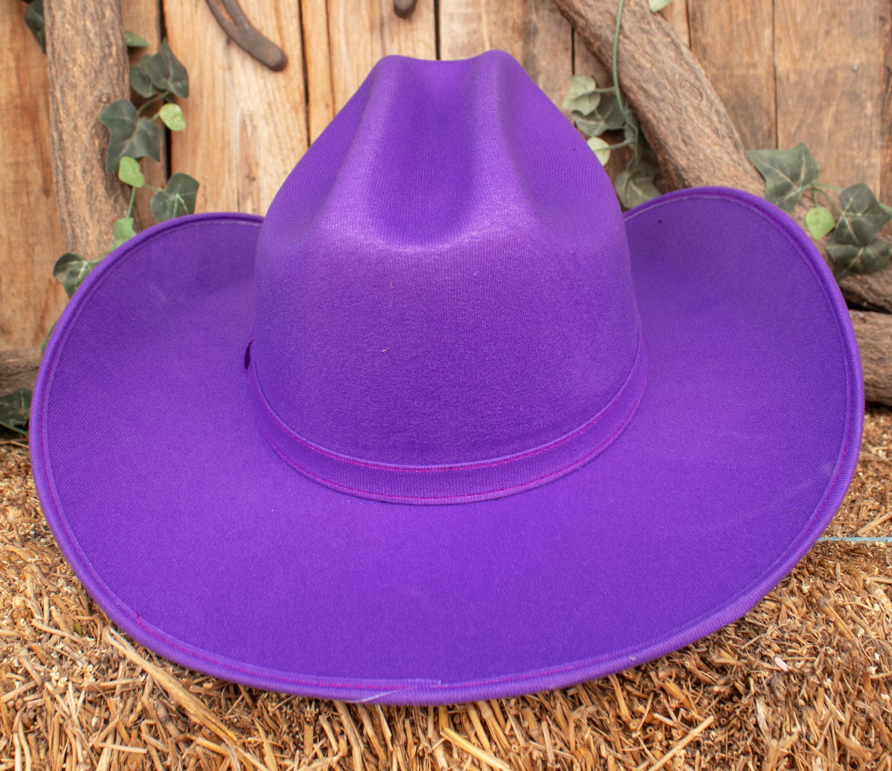 WOMENS Purple FELT Western Rodeo Cowboy Hat SOMBRERO Texana - Etsy
