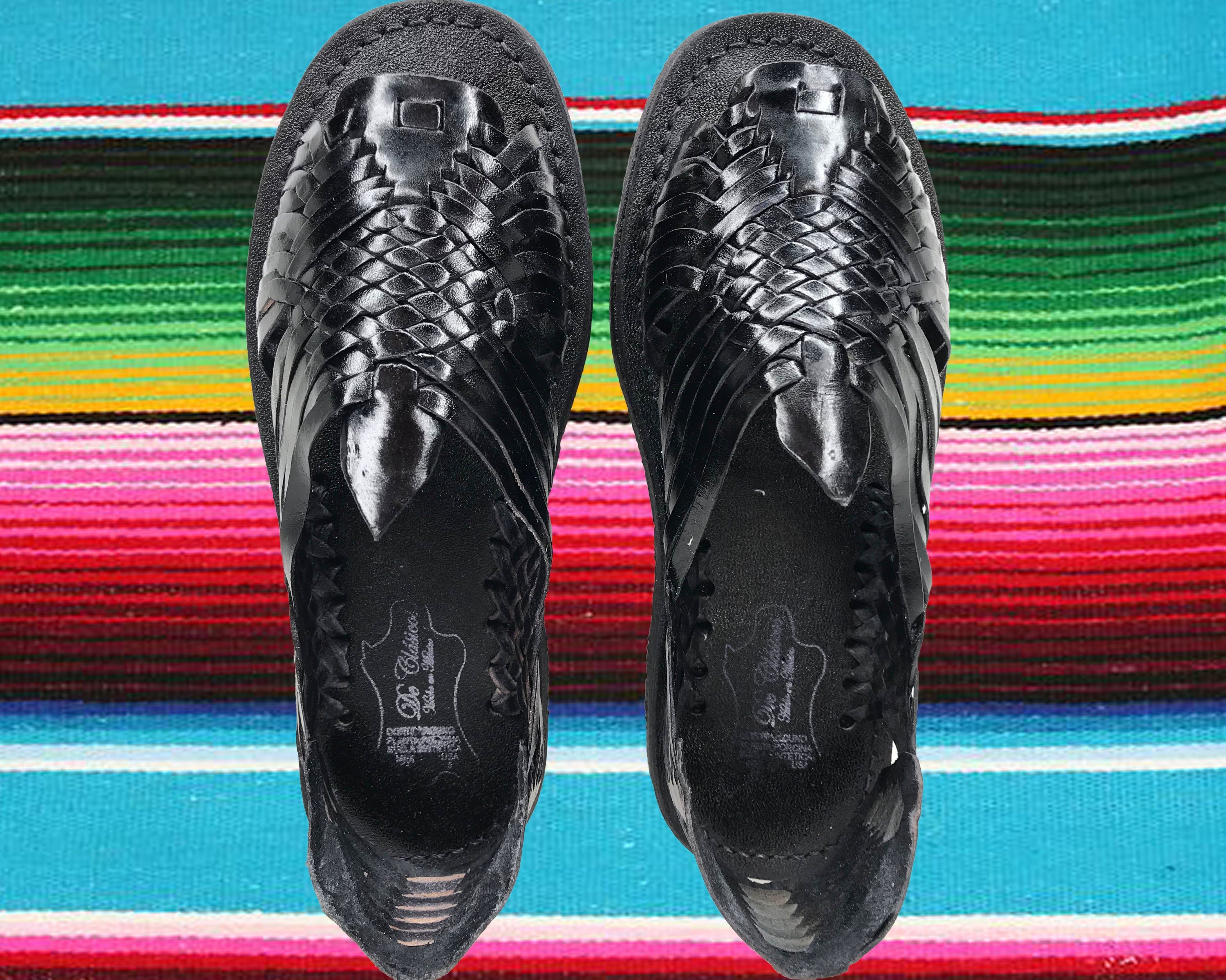 WOMENS LEATHER HUARACHE Sandals Made in Mexico With Tire Sole *all ...