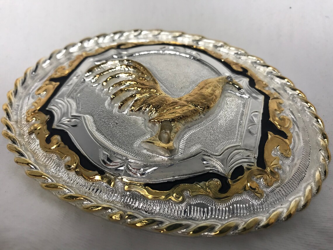 EL GALLO ROOSTER Mexican Cowboy Western Belt Buckle - Etsy