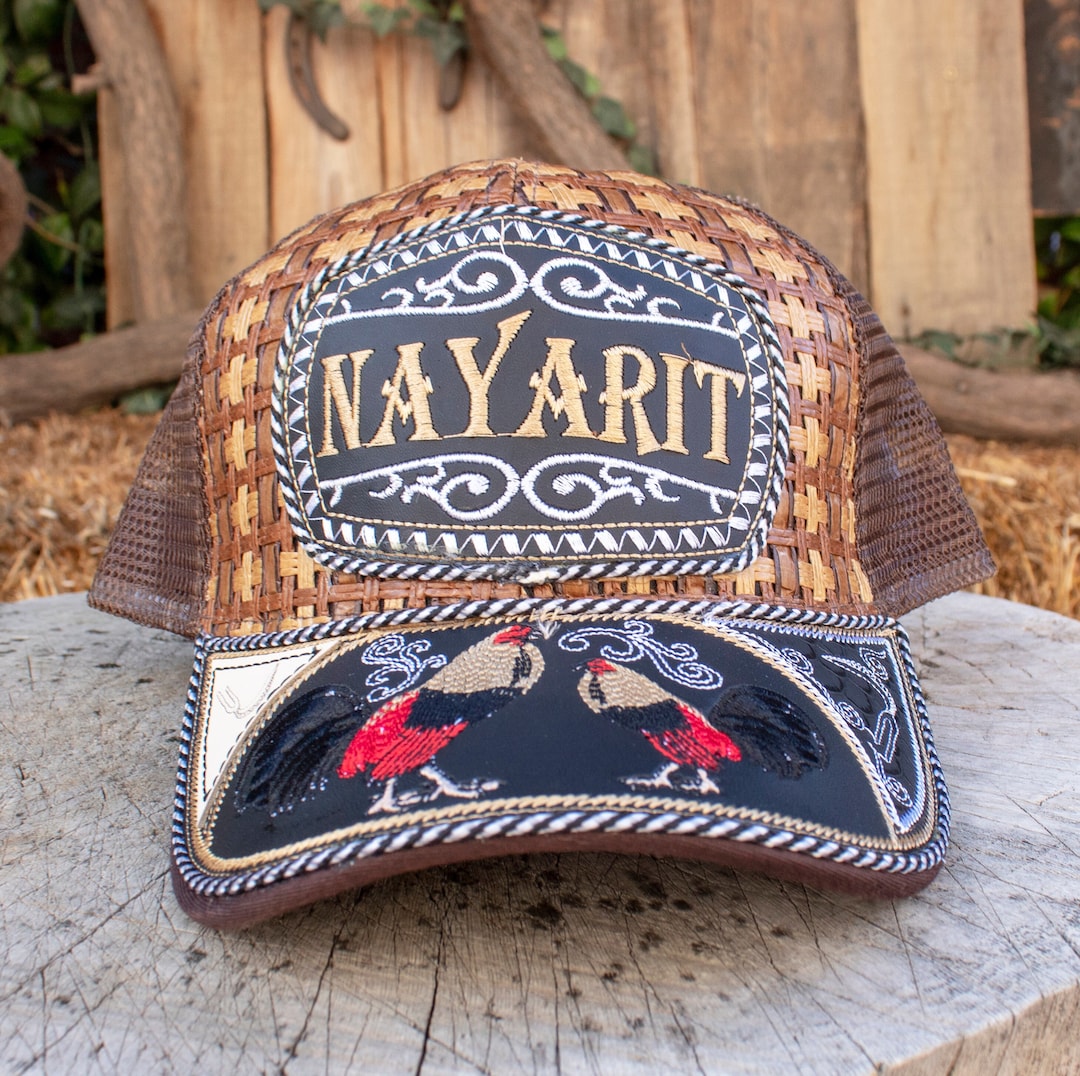 NAYARIT Mexico ROOSTER Embroidered Gallo Western Rodeo HAT Adjustable ...