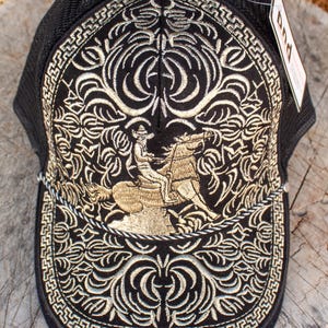 CHARRO Jinete Jaripeo Horse Rider Western Rodeo EMBROIDERED HAT ...