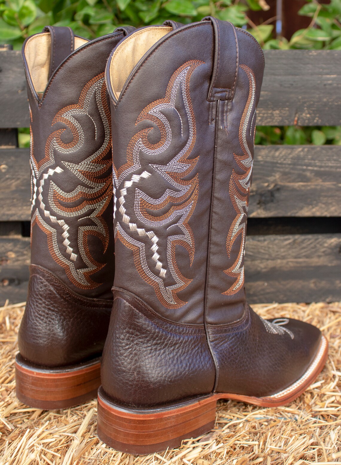 MENS Deer Skin LEATHER COWBOY Western Rodeo Square Toe Boots - Etsy