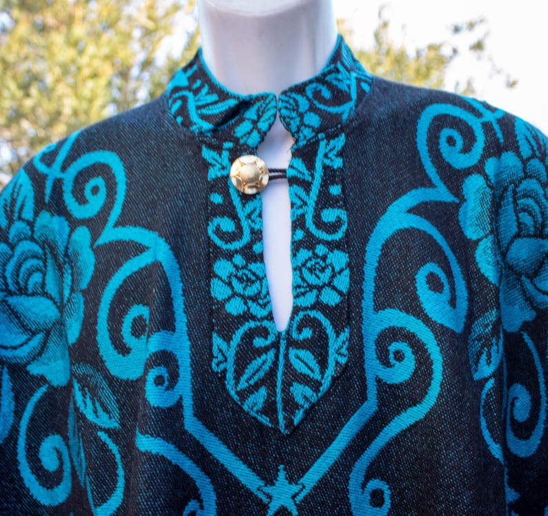 VIRGEN De GUADALUPE Virgin Mary 2 Sided Mexican Poncho Rebozo Wrap ...