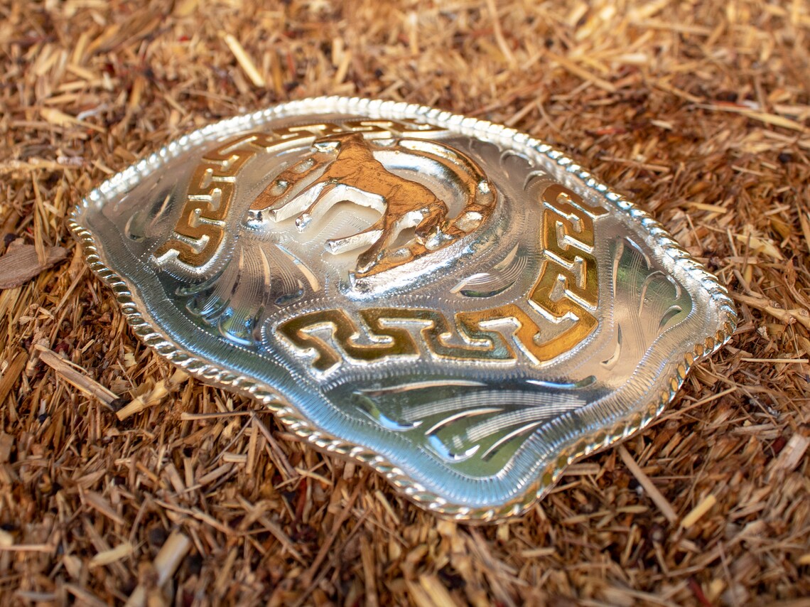 HORSE CABALLO MARIACHI Horseshoe Engraved Cowboy Western Belt Buckle - Etsy