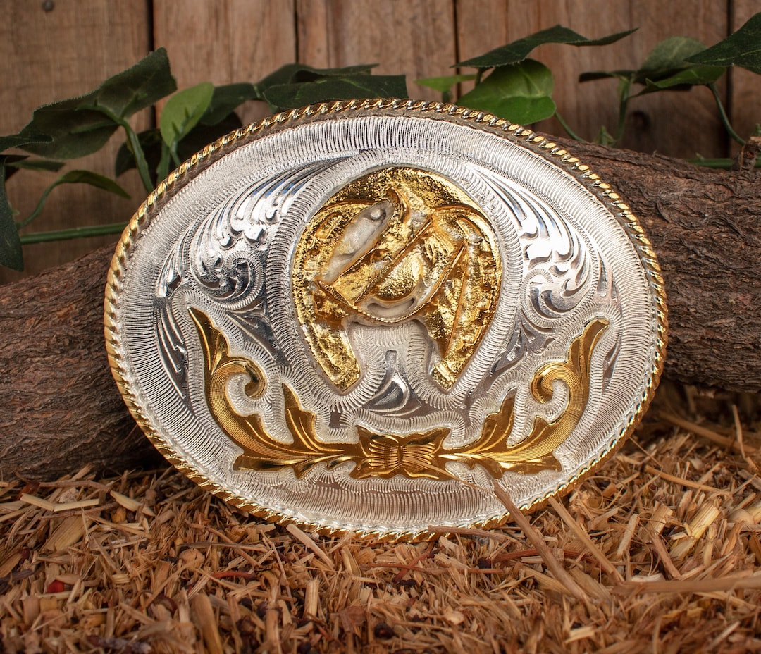 MARIACHI HORSE ENGRAVED Cowboy Western Mariachi Horseshoe Alpaca Belt ...