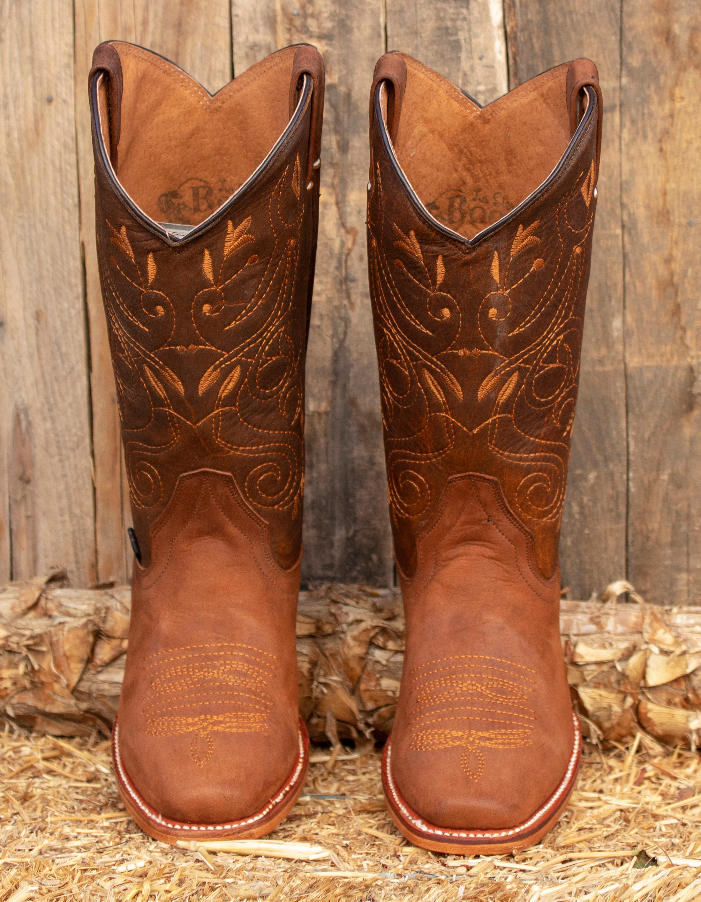 WOMENS COWGIRL Cowboy Square Toe Rustic Leather Western | Etsy