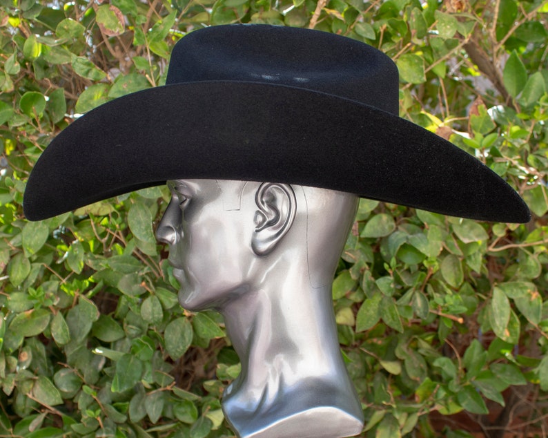 Black Felt 100X Western La Sierra COWBOY TEXANA HAT Tejana Unisex - Etsy