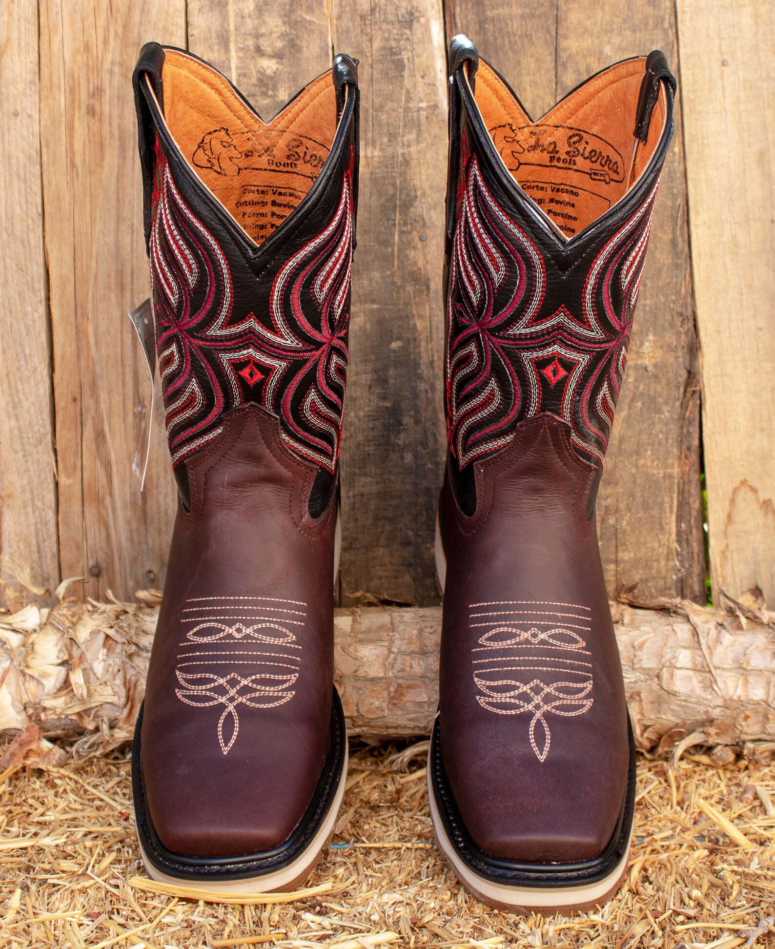 MENS Authentic LEATHER Western Cowboy Square Toe WORK Boots - Etsy