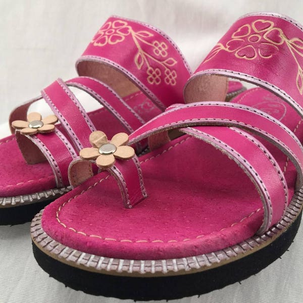 Hot Pink Sandals - Etsy
