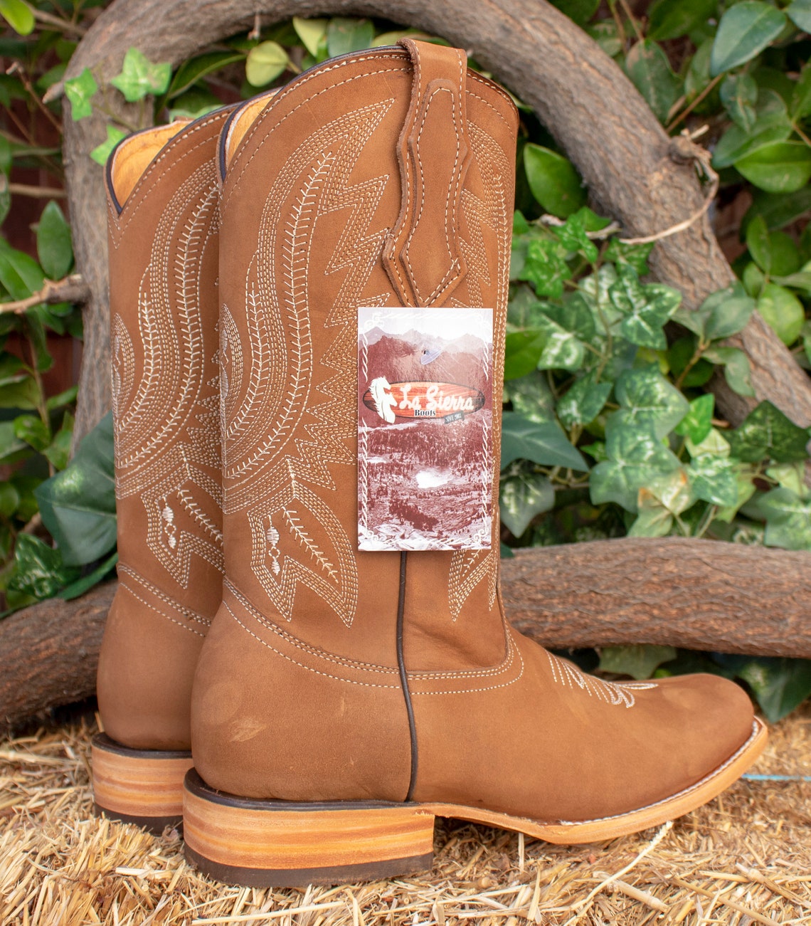 WOMENS COWGIRL Cowboy Square Toe Leather Western Embroidered - Etsy
