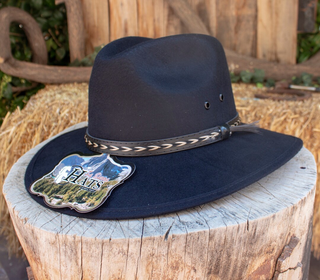 FELT PANAMA Fedora Golfer Cabana Breathable Lightweight Black HAT ...