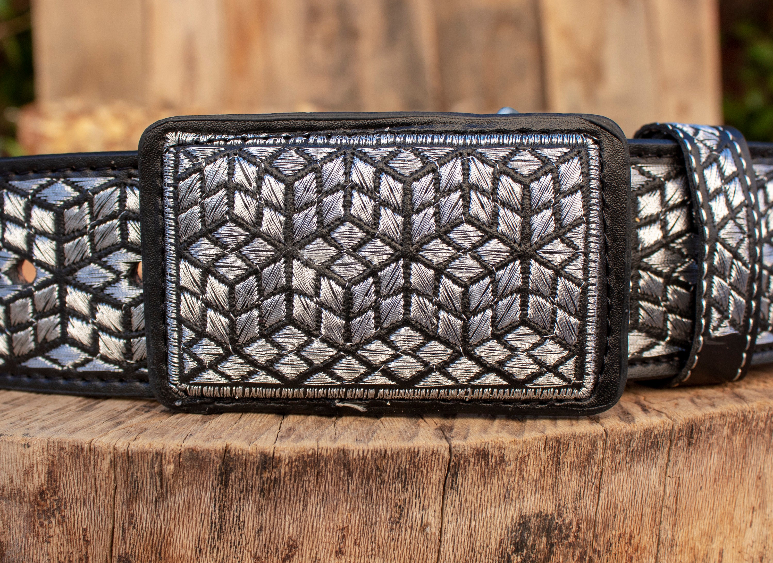 MENS WESTERN LEATHER Charro Mariachi Embroidered Leather Belt - Etsy ...