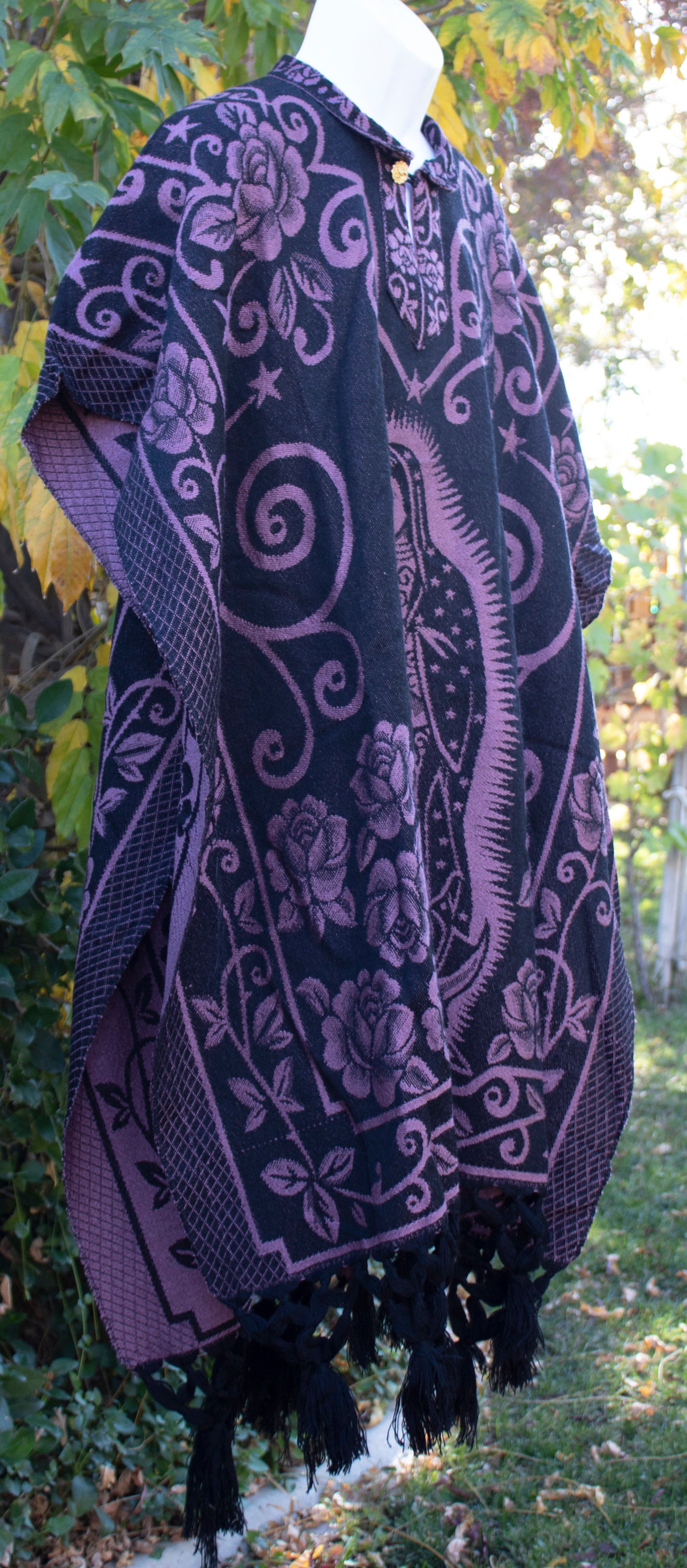 VIRGEN De GUADALUPE Virgin Mary 2 Sided Mexican Poncho Rebozo - Etsy