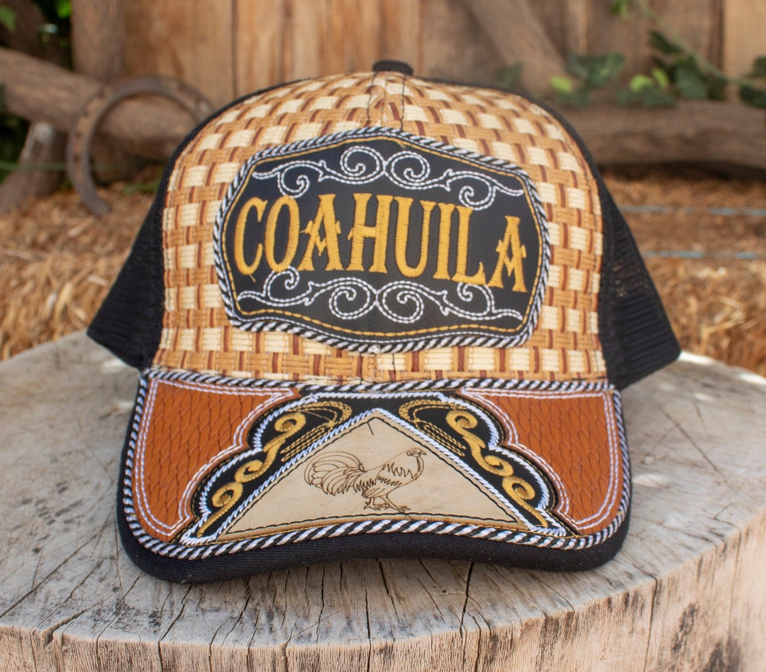 COAHUILA MEXICO Rooster Gallo Western EMBROIDERED Hat Adjustable ...