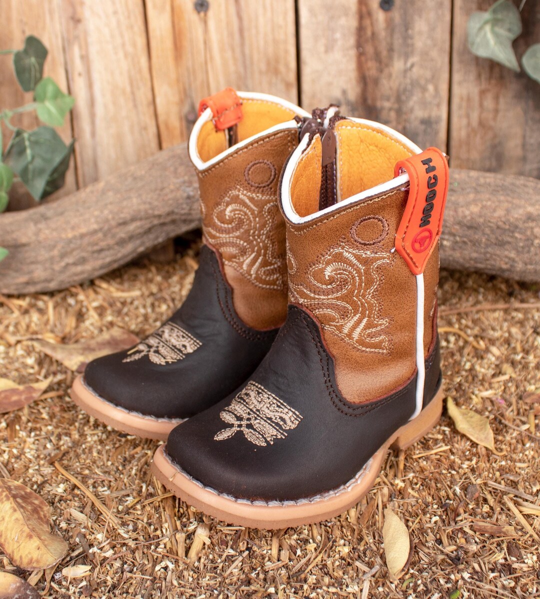 BABY TODDLER KIDS Walker Unisex Square Toe Leather Cowboy Cowgirl Boots ...