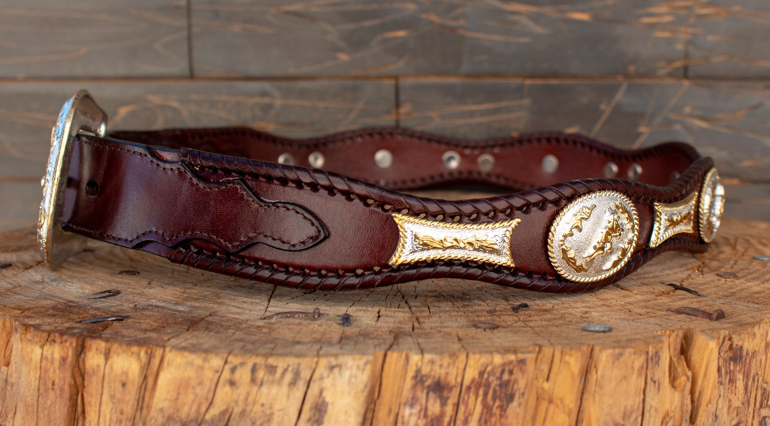 Mens LEATHER CONCHO WESTERN Cowboy Rodeo Belt - Etsy