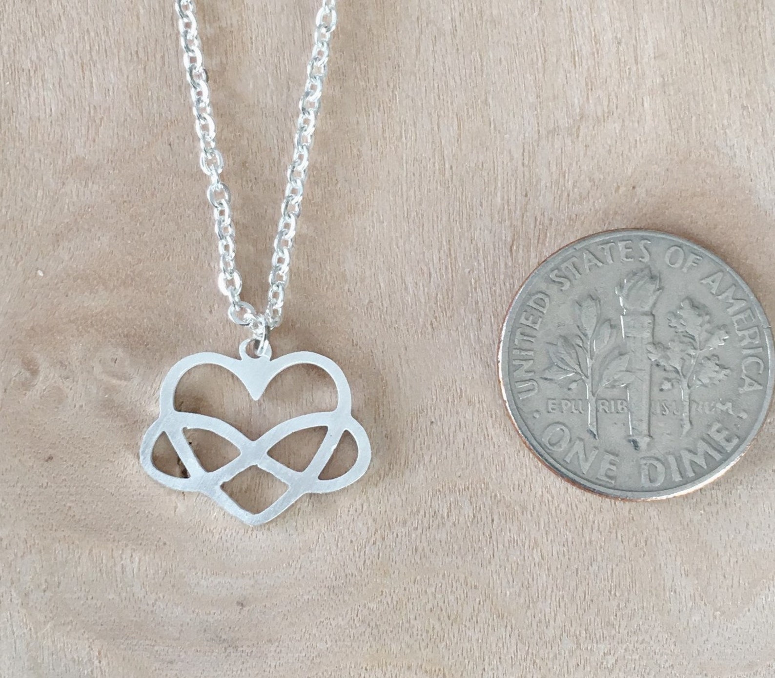 Infinity Heart Necklace - Etsy