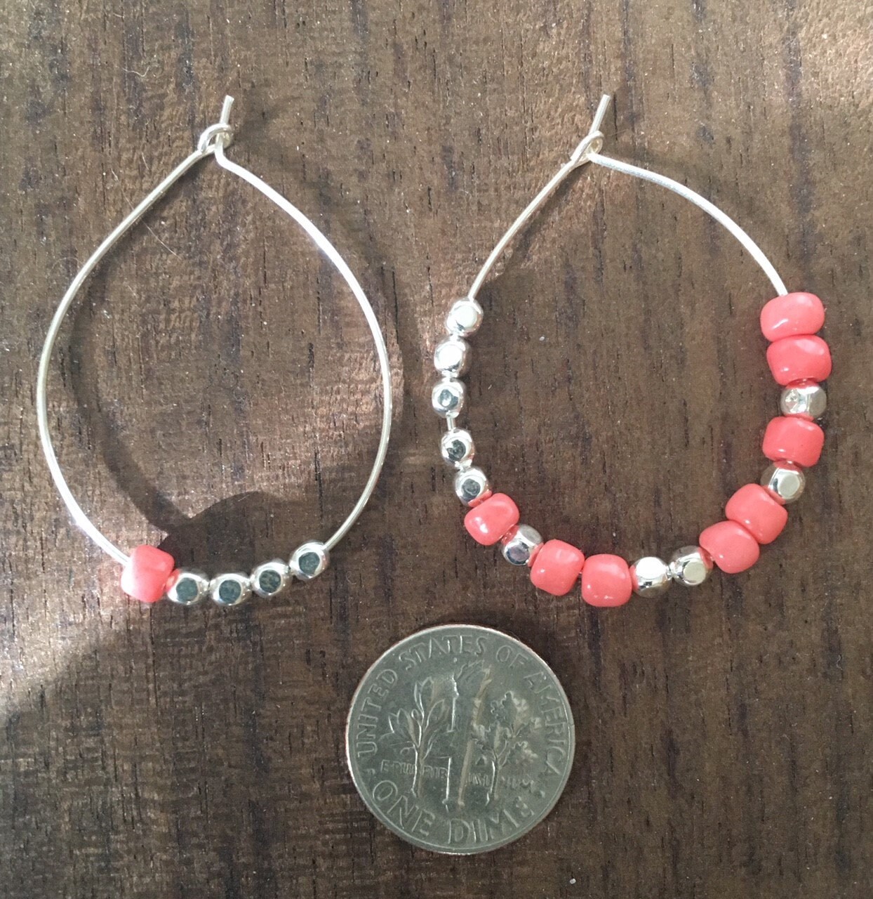 Morse Code Beaded Wire Hoop Earrings, Personalized Earrings, Secret ...