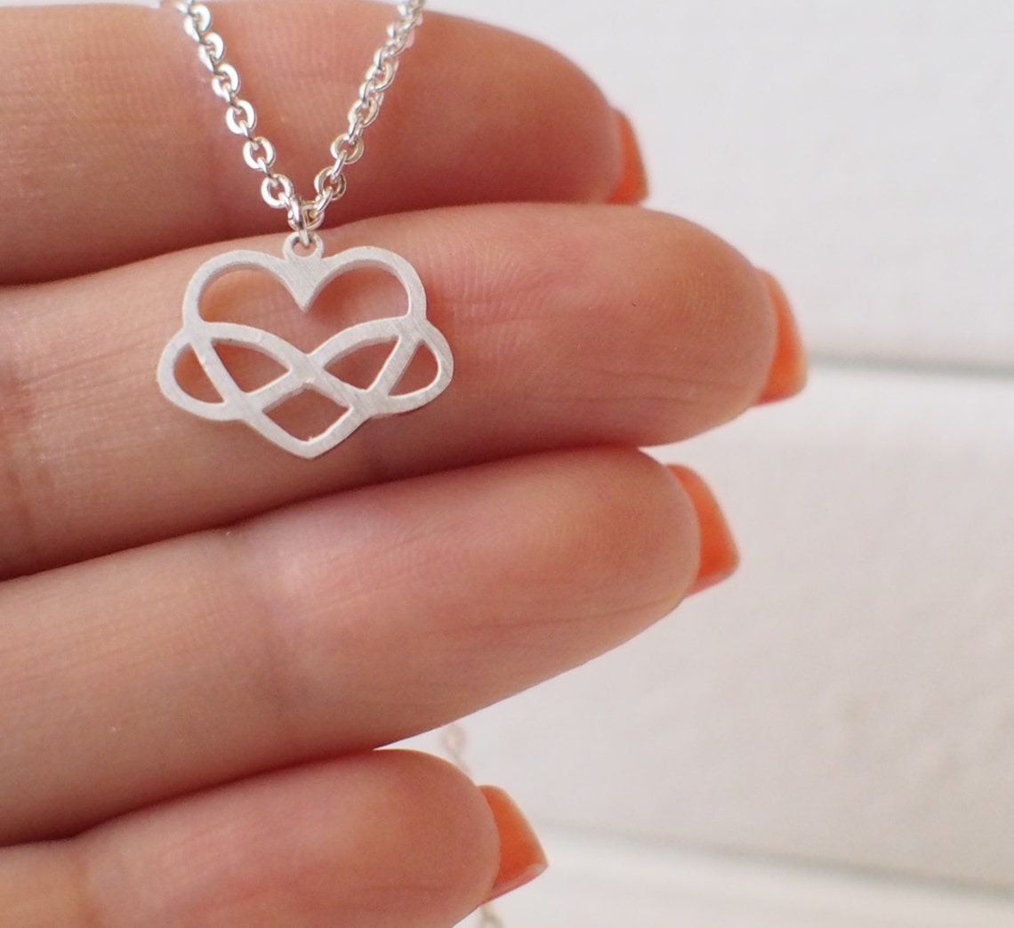 Infinity Heart Necklace - Etsy