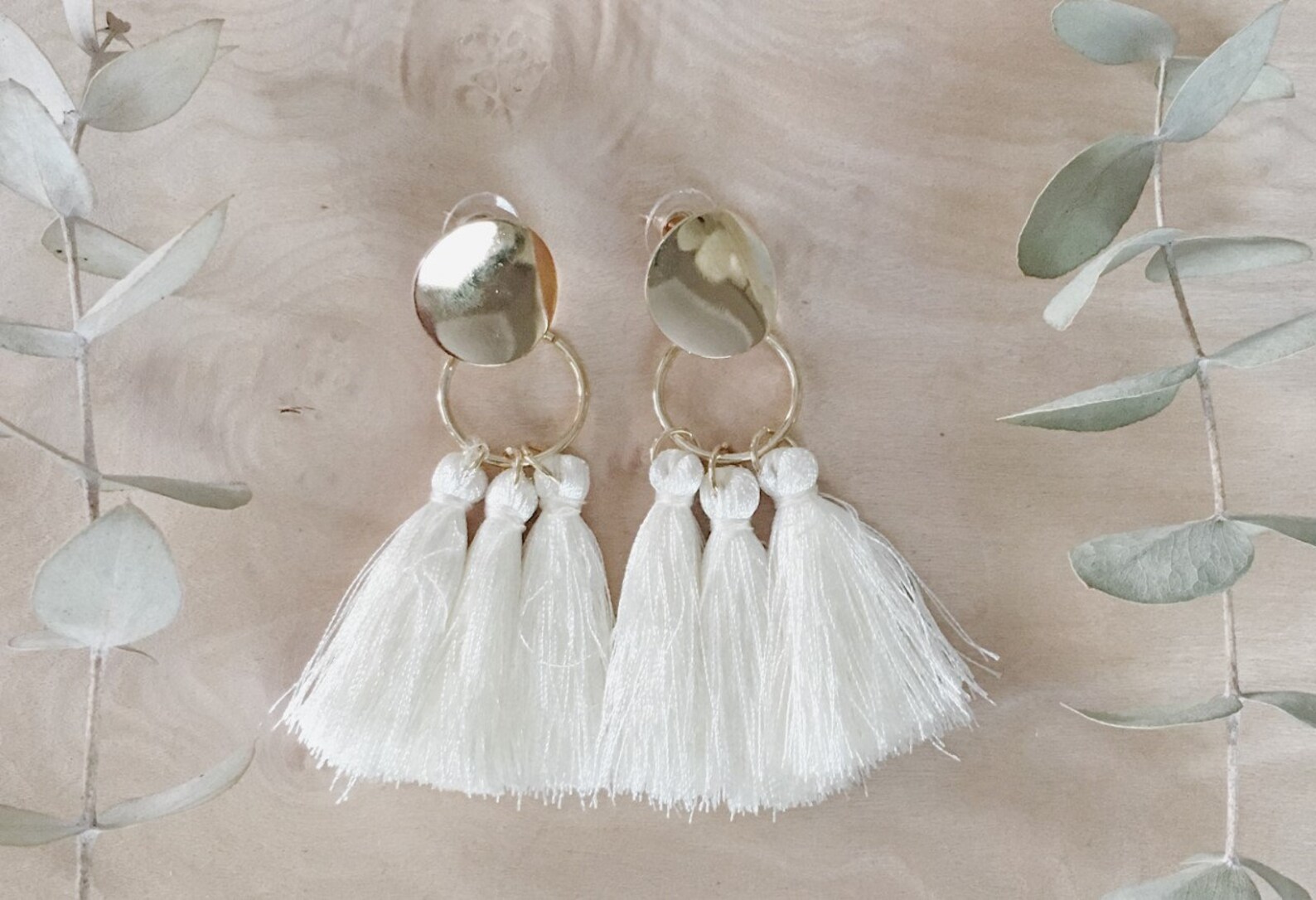 Ivory Tassel Earrings - Etsy