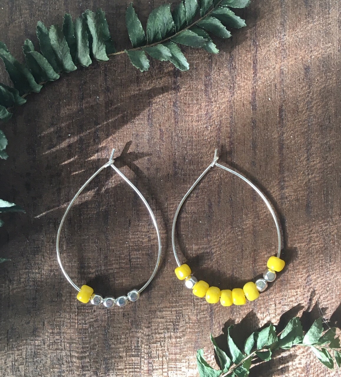 Morse Code Beaded Wire Hoop Earrings, Personalized Earrings, Secret ...