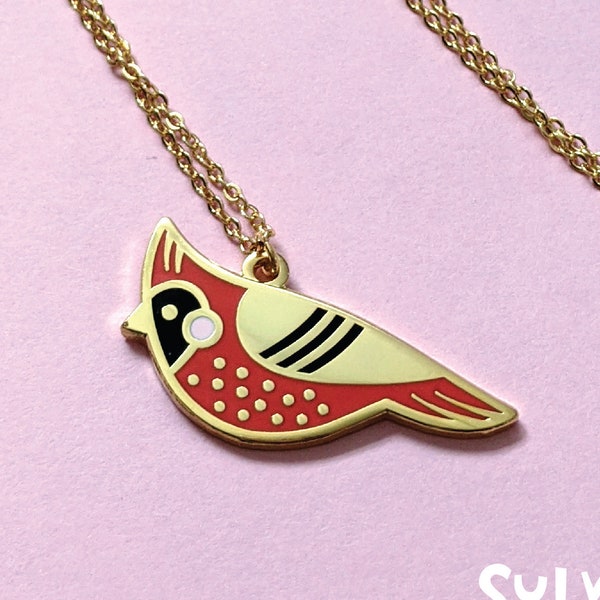 Cardinal Necklace - Etsy