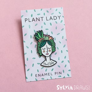 Plant Lady Enamel Pin - Etsy