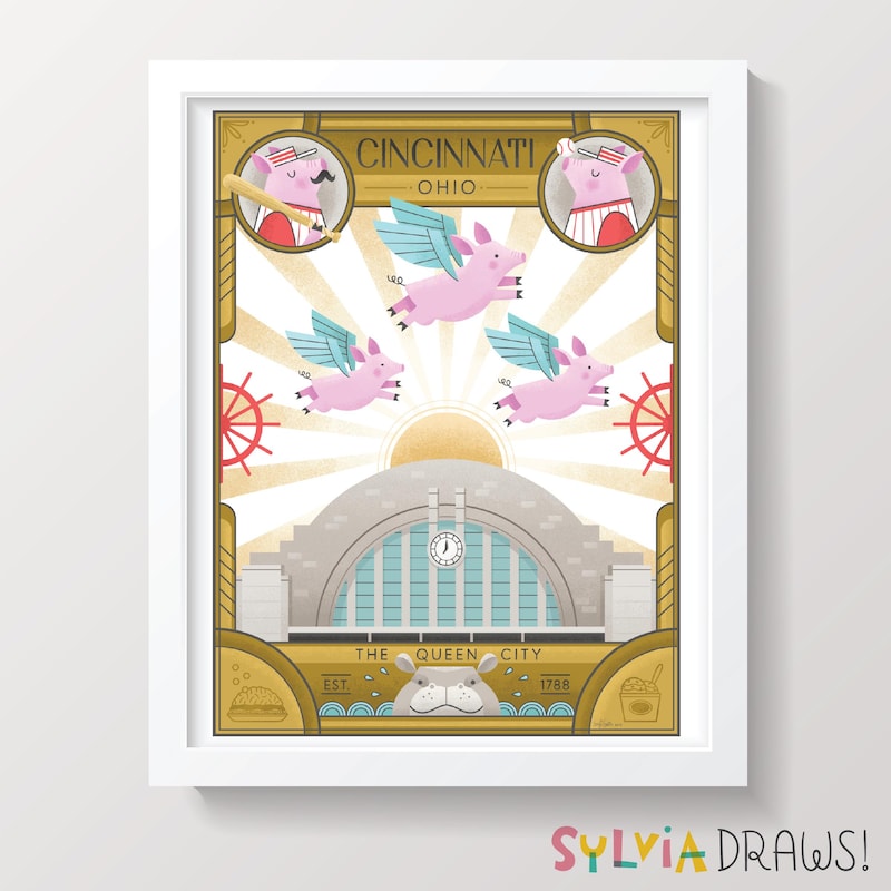 Flying Pig Print - Etsy