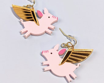 Gold Flying Pig - Etsy