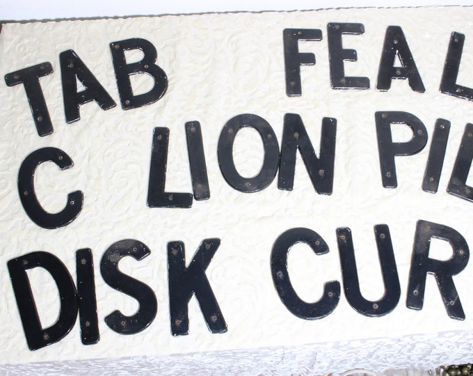 Black Plastic Letters, 4 Sign Letters Assorted Lettering, Salvage ...