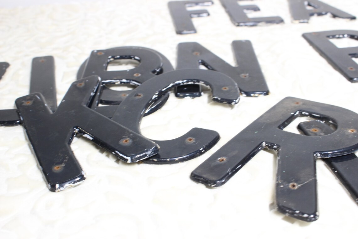 Black Plastic Letters 4 Sign Letters Assorted | Etsy