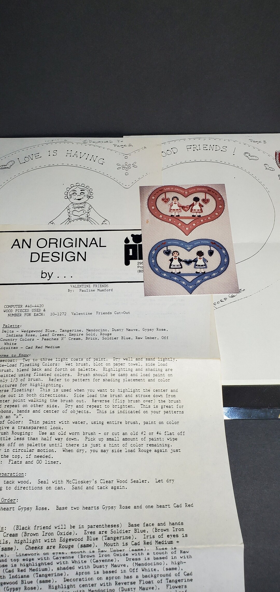 Valentine Friends Wood Heart Provo Craft Pattern - Etsy