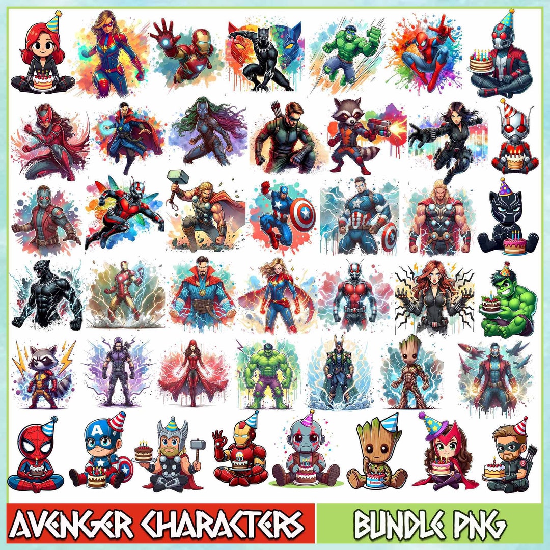 Superhero Mega Bundle Svg, Captain America, Iron Man, Hulk, Thor ...