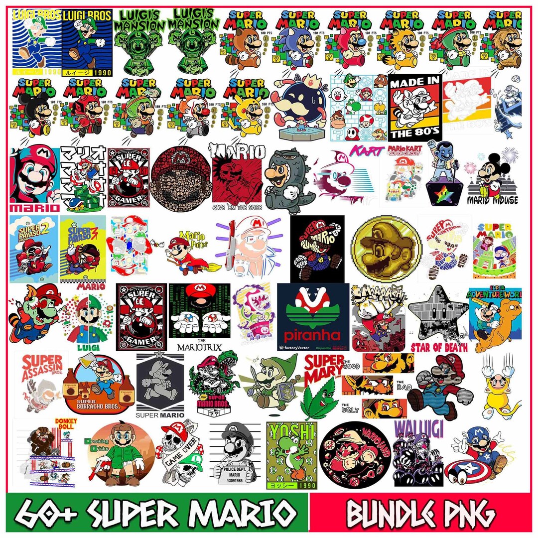 Super Mario PNG Bundle, Super Mario Bundle, Super Mario Transparent PNG ...