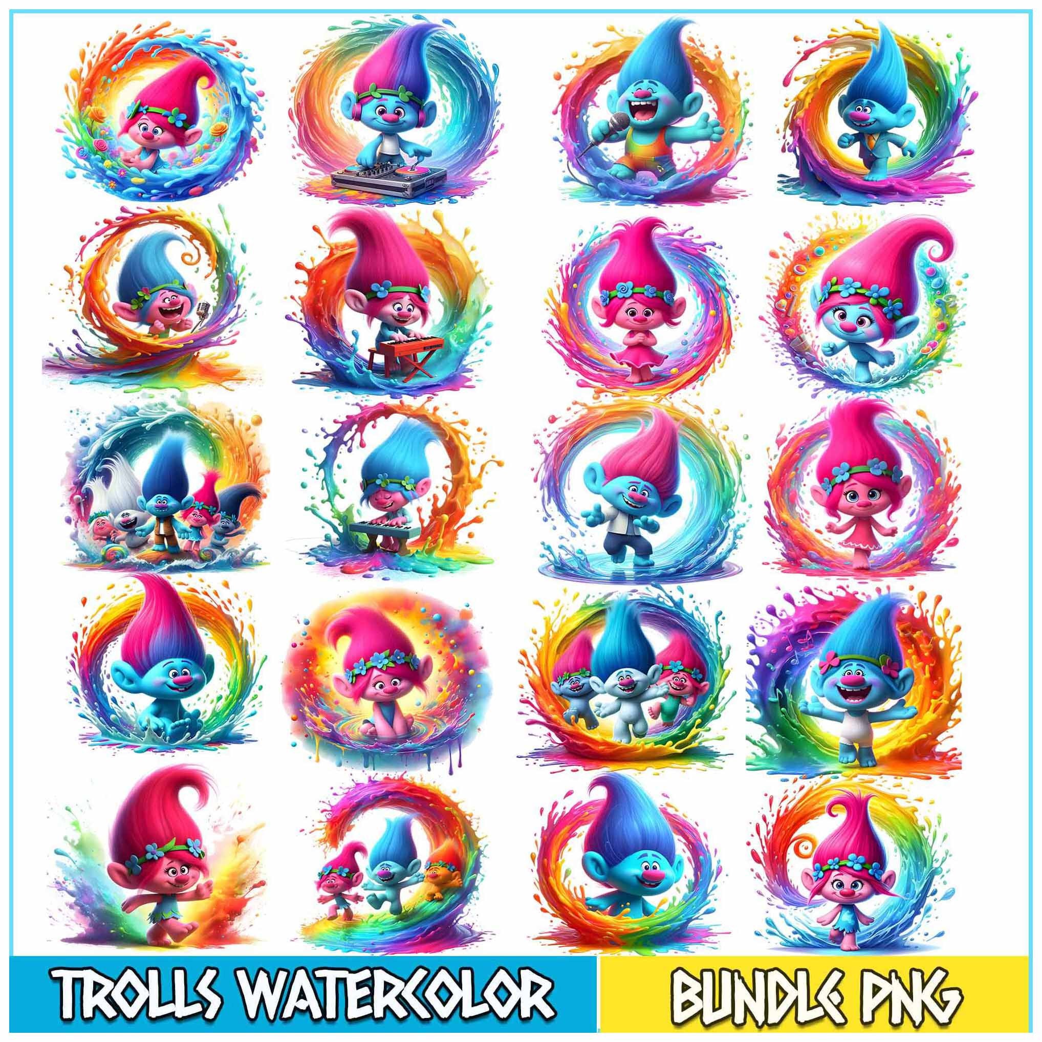 Trolls Svg Bundle, Trolls Png, Svg for Cricut, Svg Birthday, Trolls ...