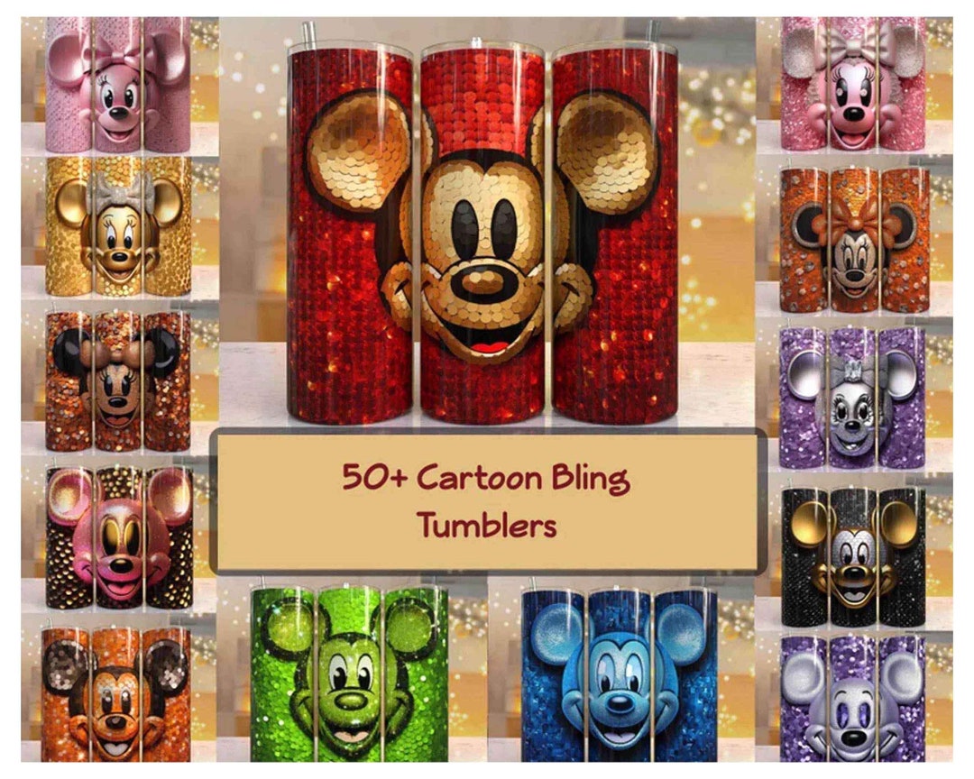 Cartoon Bling Tumbler, Skinny Tumbler, 20 Oz Skinny Tumbler Sublimation ...