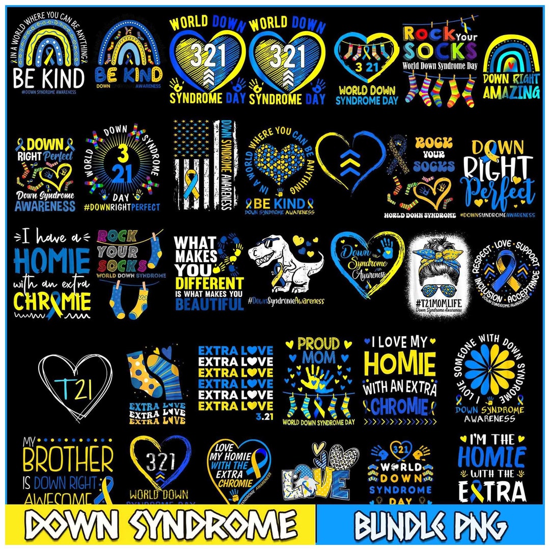 Bundle Down Syndrome Awareness Svg Png, Down Syndrome Svg, Down Right ...