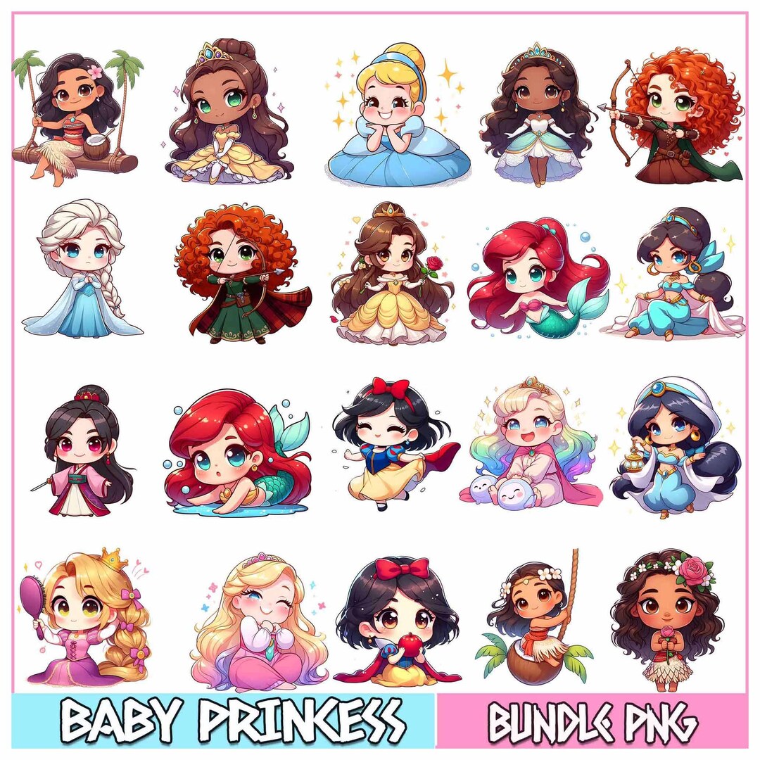 Baby Princess Png, Princess Png Cricut Files, Baby Cinderella Png, Baby ...
