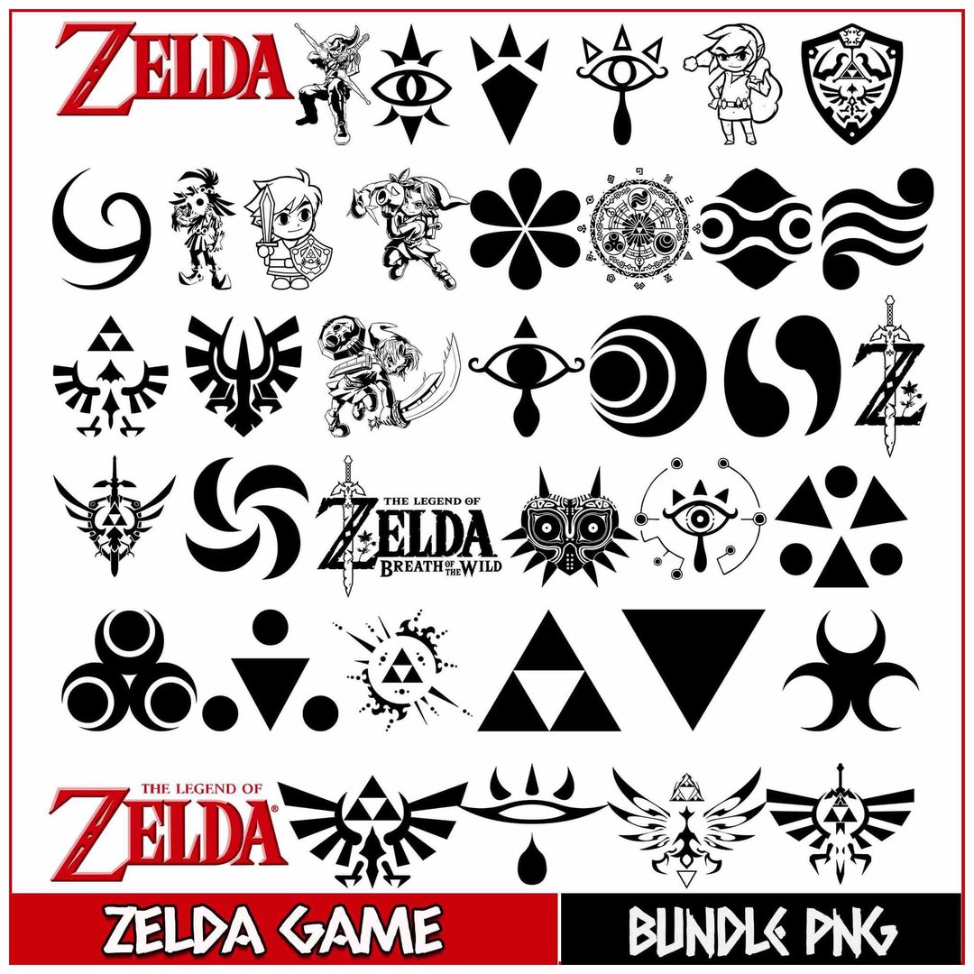 Zelda Svg Bundle, Legend of Zelda Svg, Cricut Cut Files, Zelda Logo Svg ...