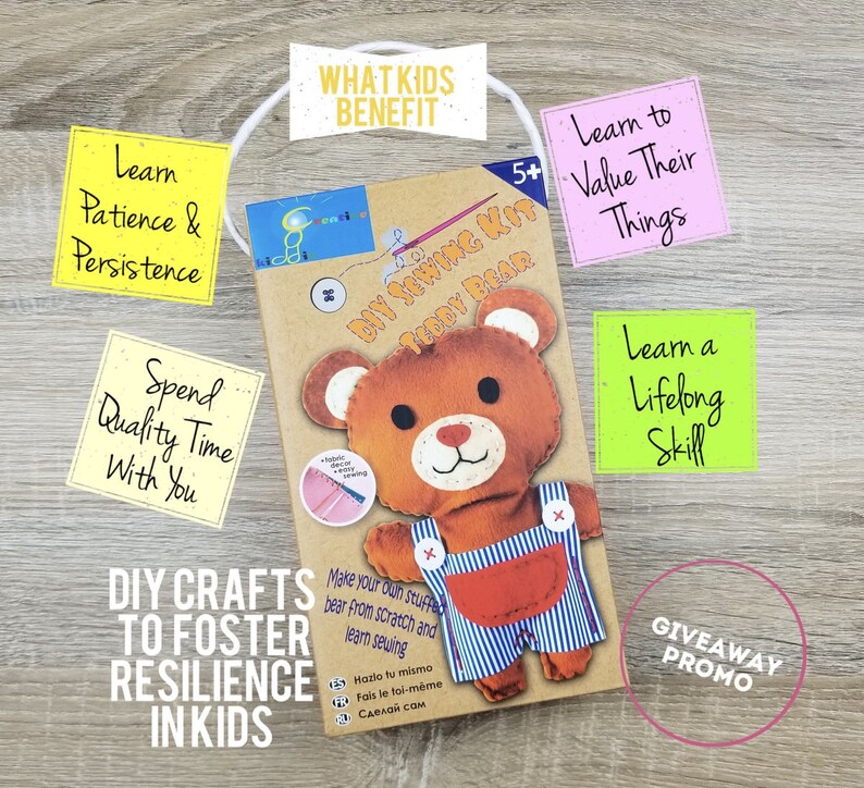 Teddy Bear Sewing Kit for Kids Girls and Boys Sewing Kits Projects ...