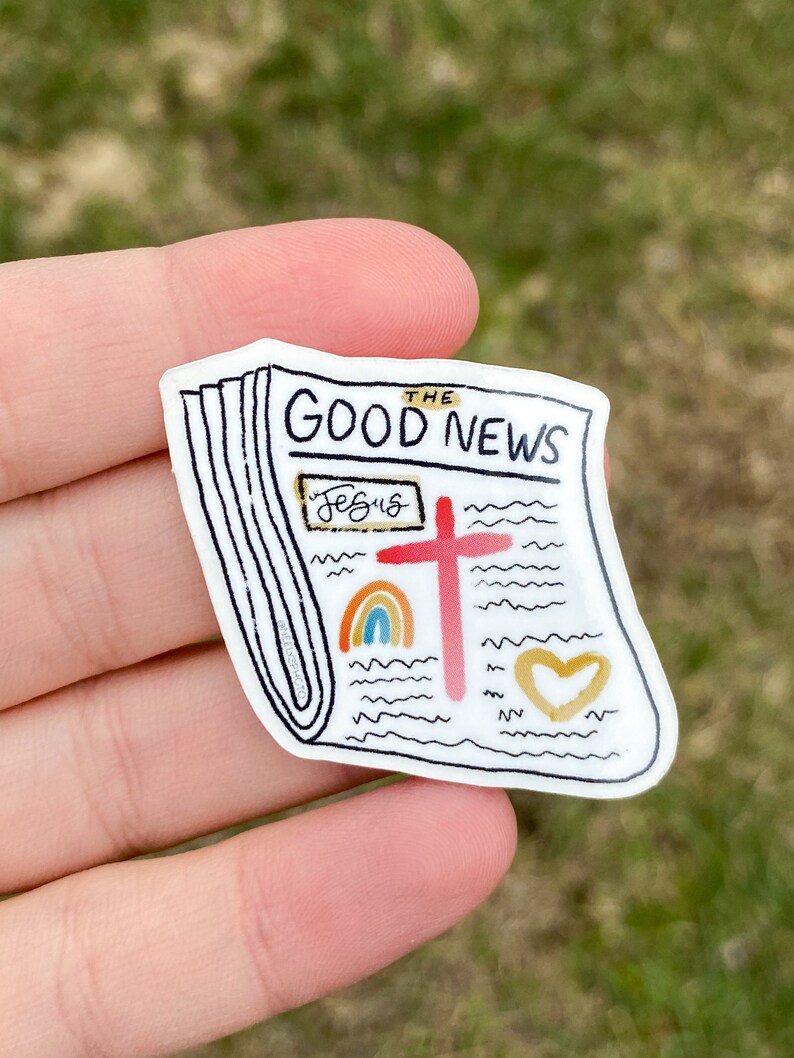 The Good News Newspaper Mini Vinyl Die Cut Sticker Faith - Etsy