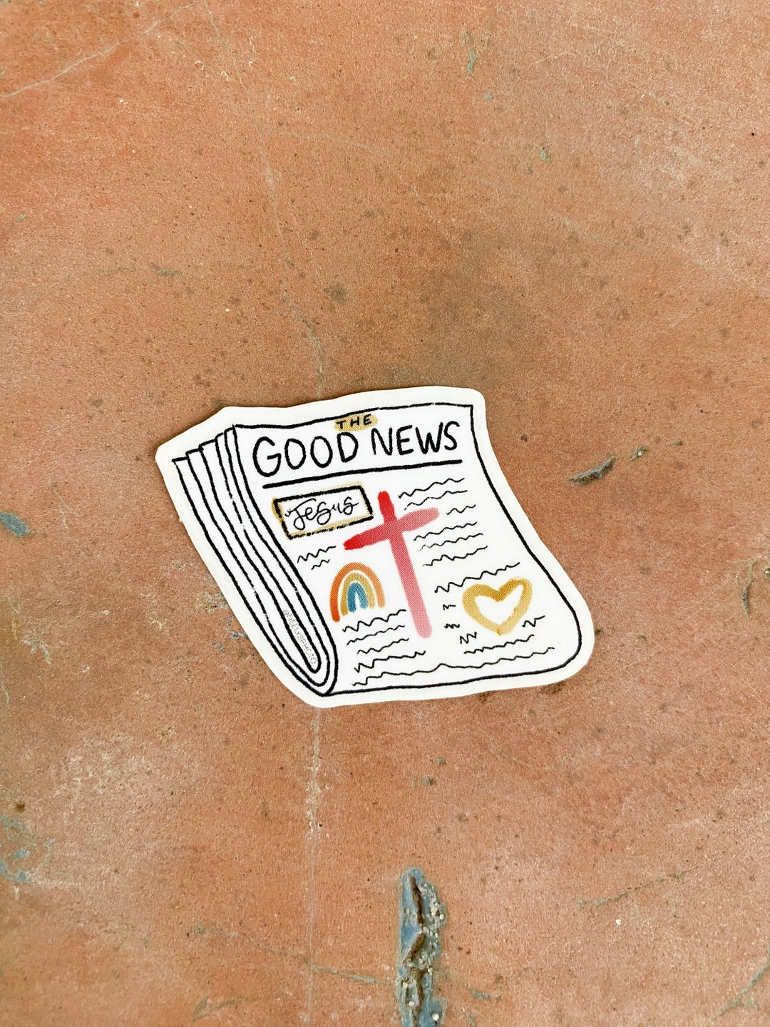 The Good News Newspaper Mini Vinyl Die Cut Sticker Faith Sticker ...